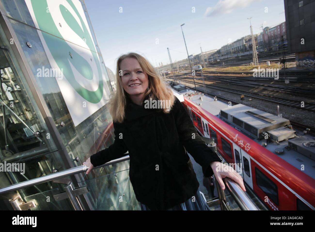 Munich, Germany. 03rd Dec, 2019. Regina Wallner stands at the S-Bahn ...