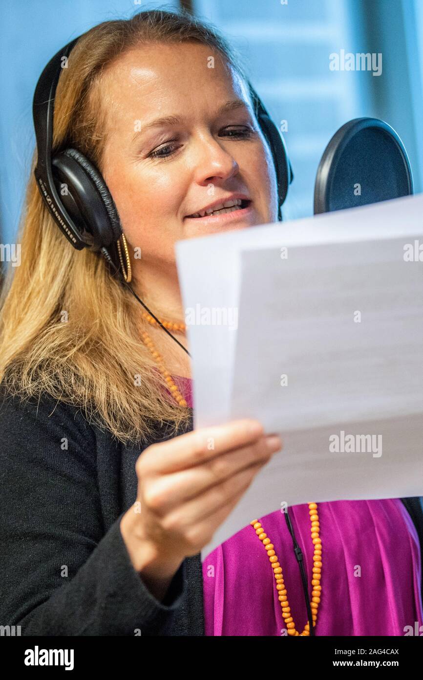 Munich, Germany. 12th Dec, 2019. Regina Wallner, speaker, speaks a text ...