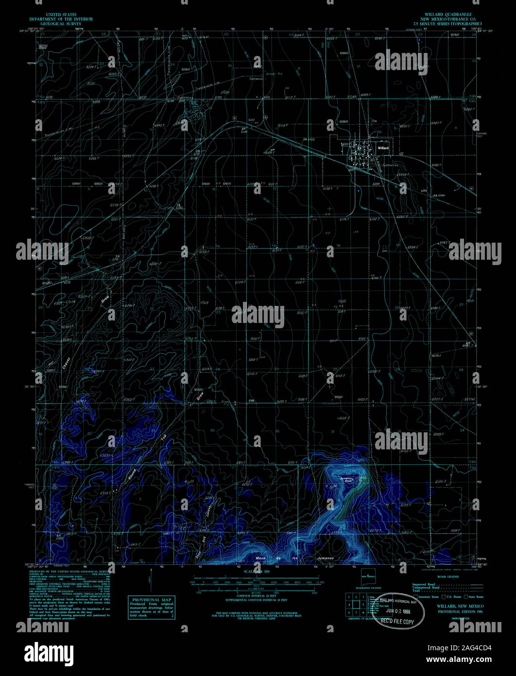 Map of willard new mexico hi-res stock photography and images - Alamy
