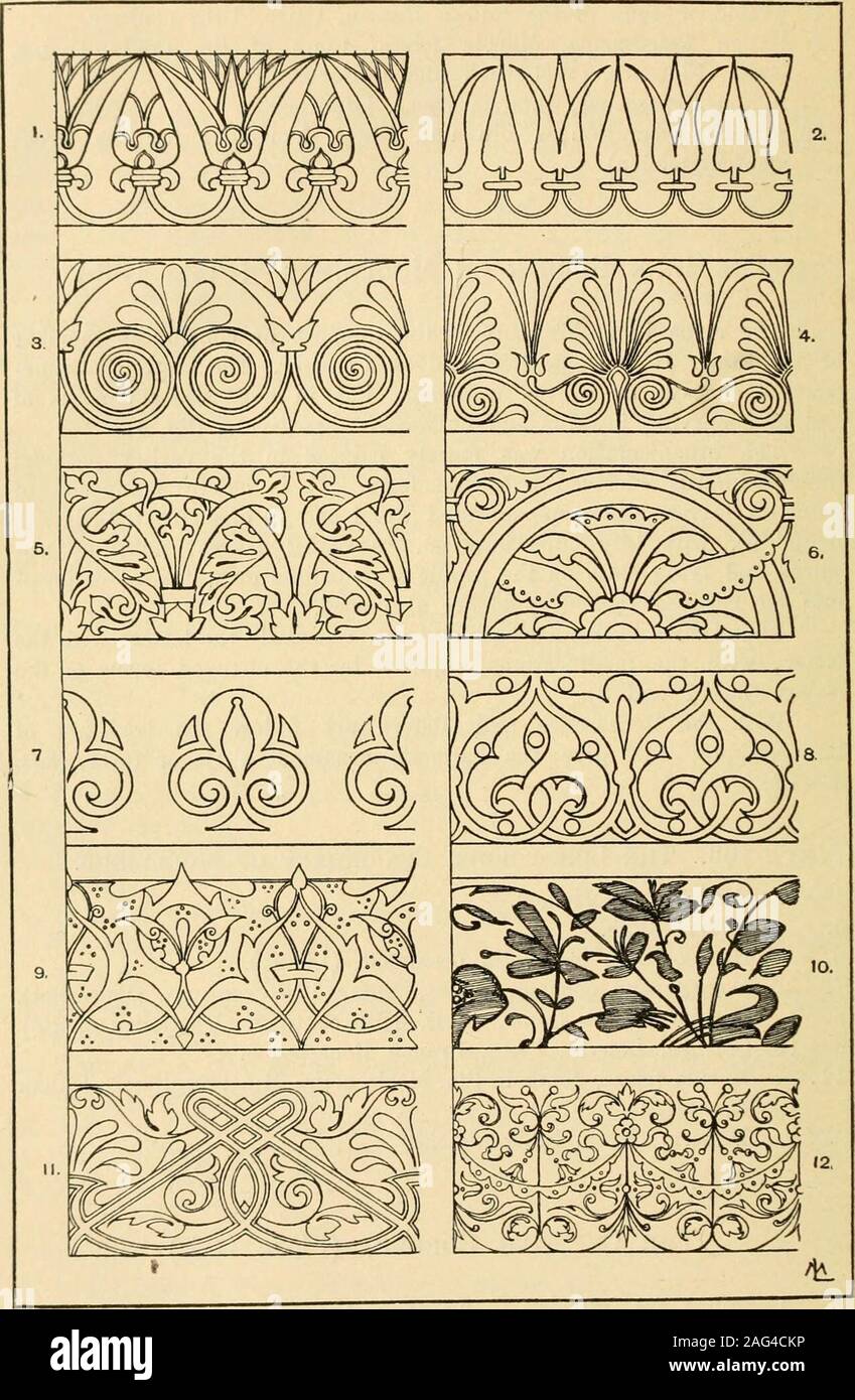 Palmette border hi-res stock photography and images - Alamy