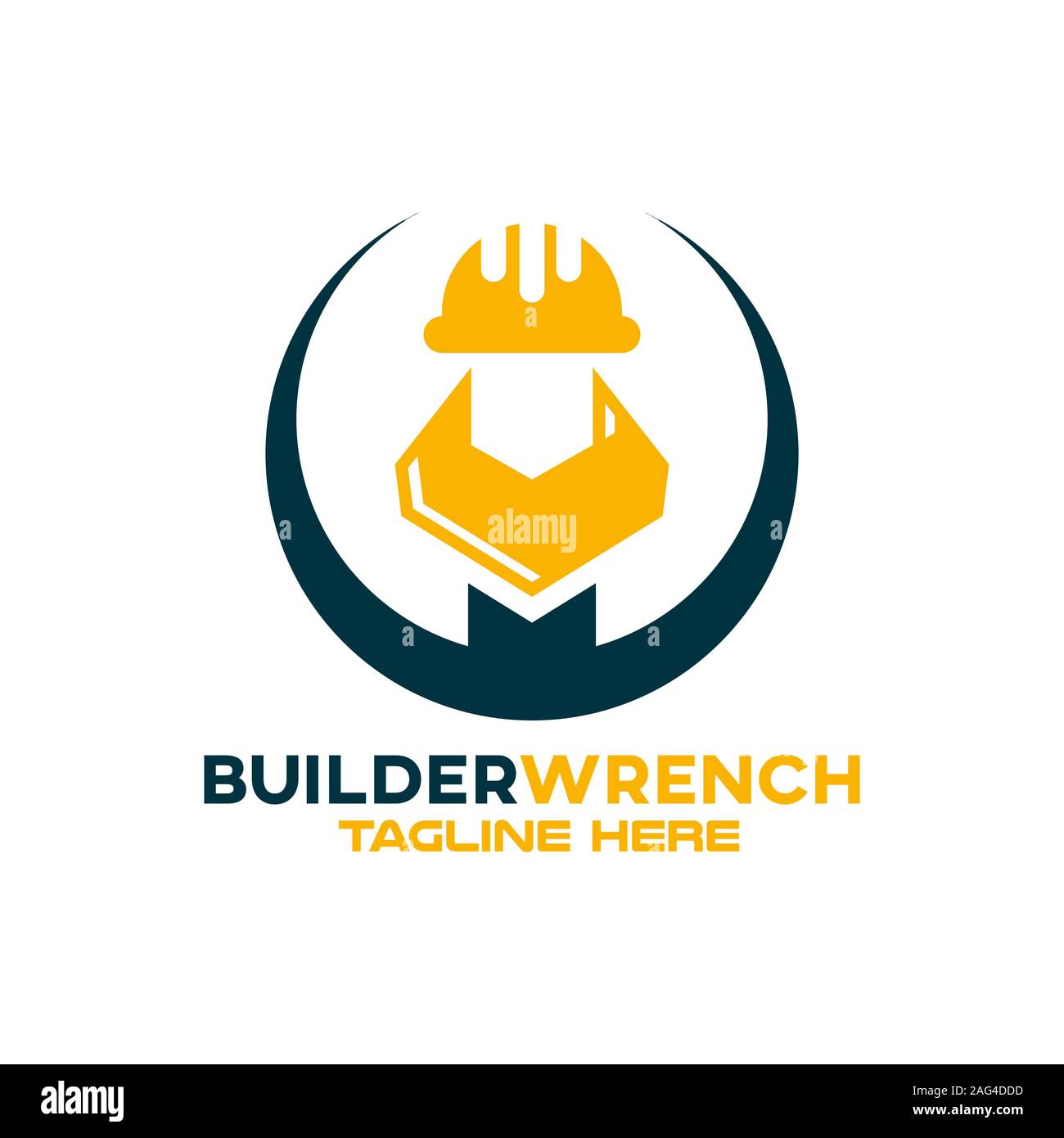 Modern builder wrench logo. Vector illustration Stock Vector Image ...