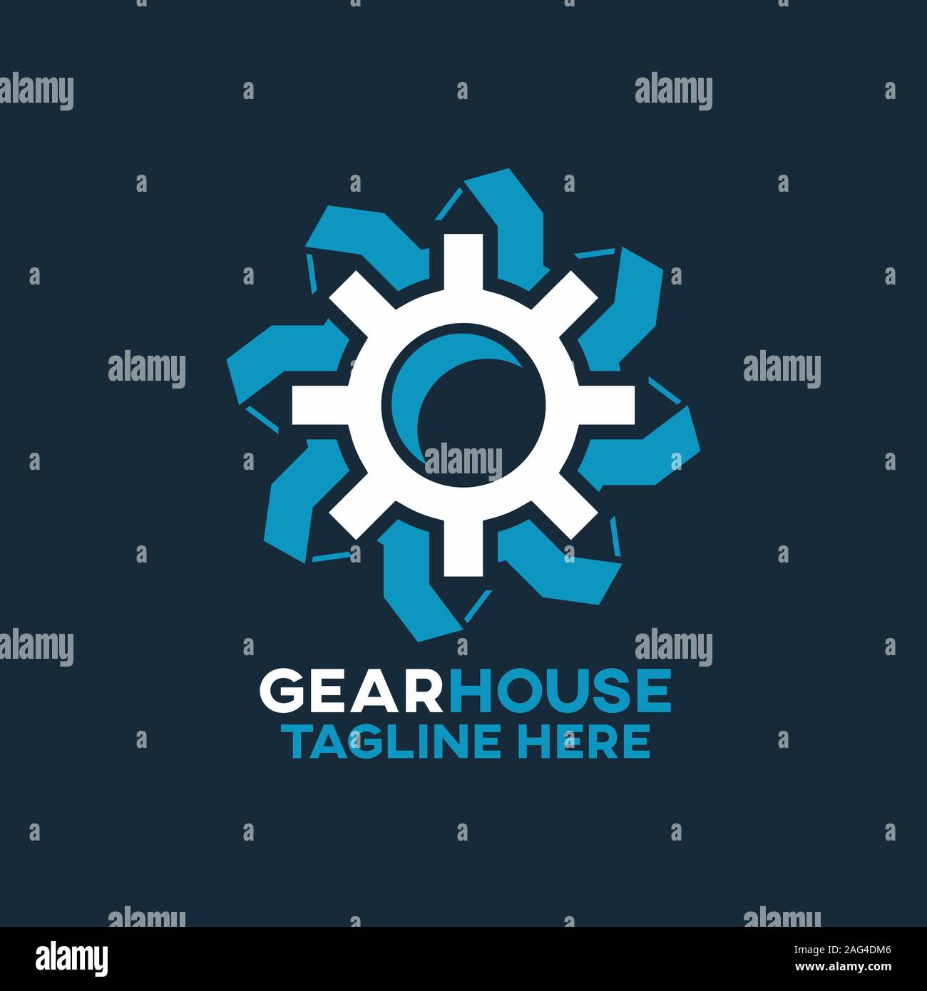 Modern gear house logo. Vector illustration Stock Vector Image & Art ...