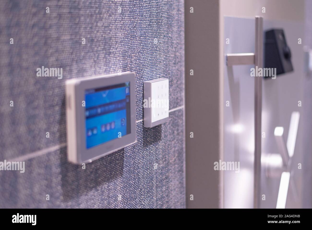 Bank vault door with security code for alarm system. Deposit cell safe ...