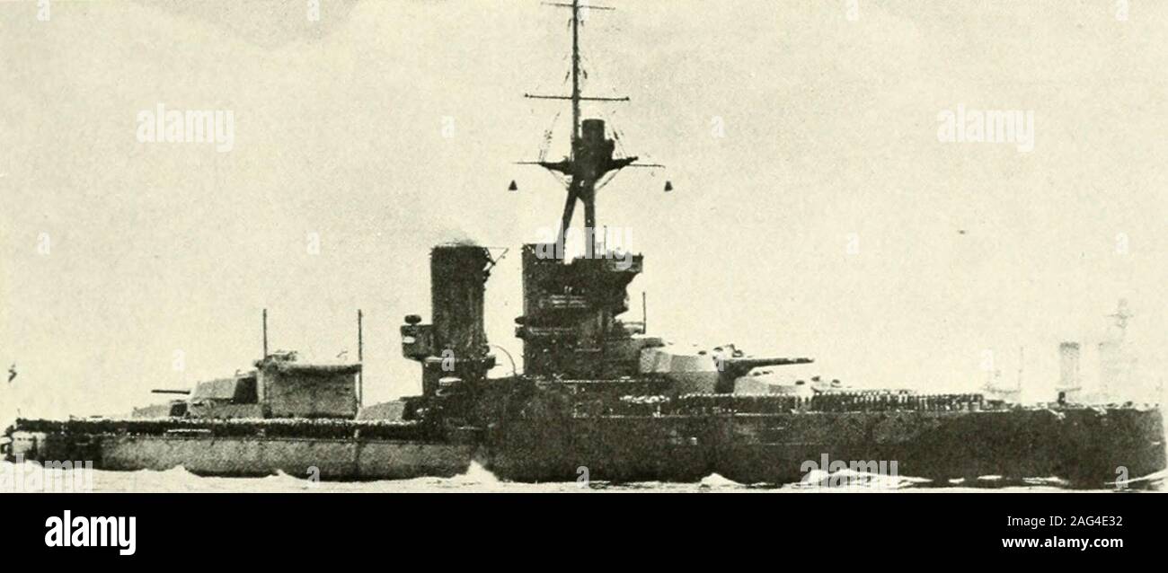 . The Great war. British battleship Dreadnought, the rirst of the ...