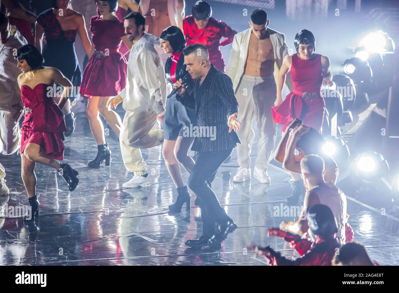 Milano, Italy. 12th Dec, 2019. All the finalists of X-Factor Italy 2019 ...