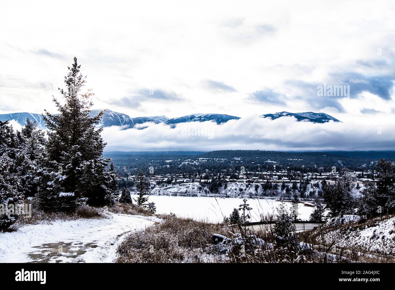Snowy Winter Landscape in Canada Stock Photo - Alamy