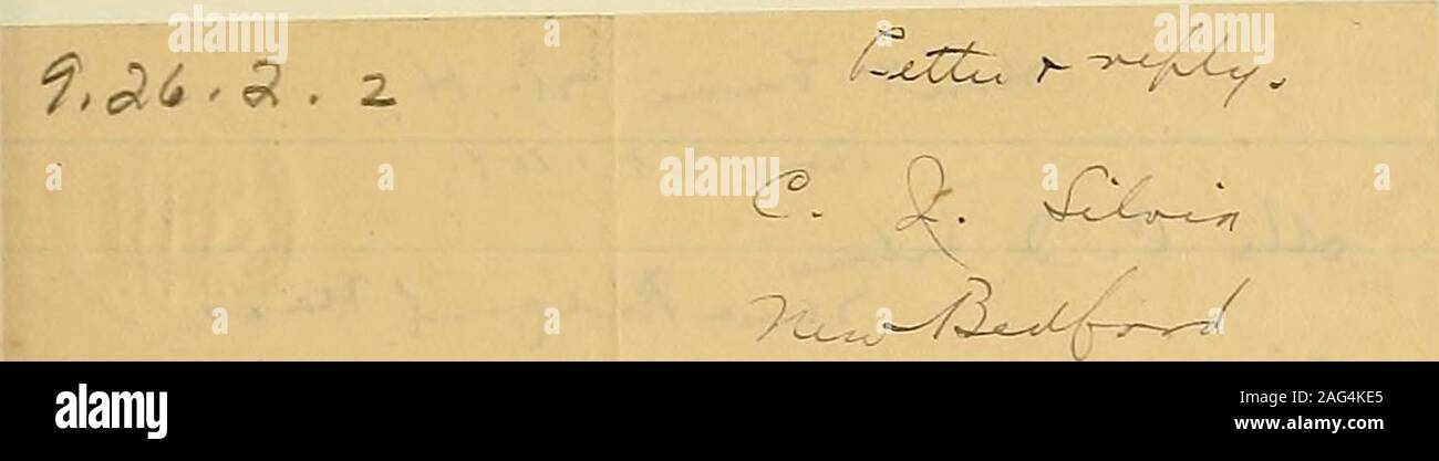 . Papers, 1882-1901 (bulk 1883-1899). c/. //>r Stock Photo - Alamy