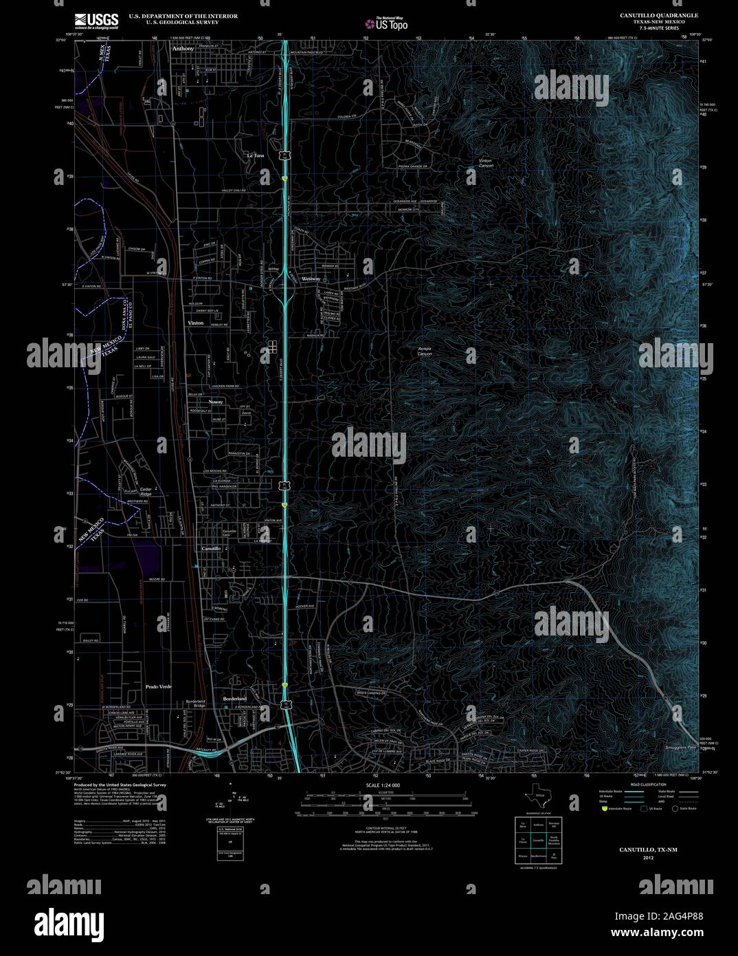 Map of canutillo new mexico hi-res stock photography and images - Alamy