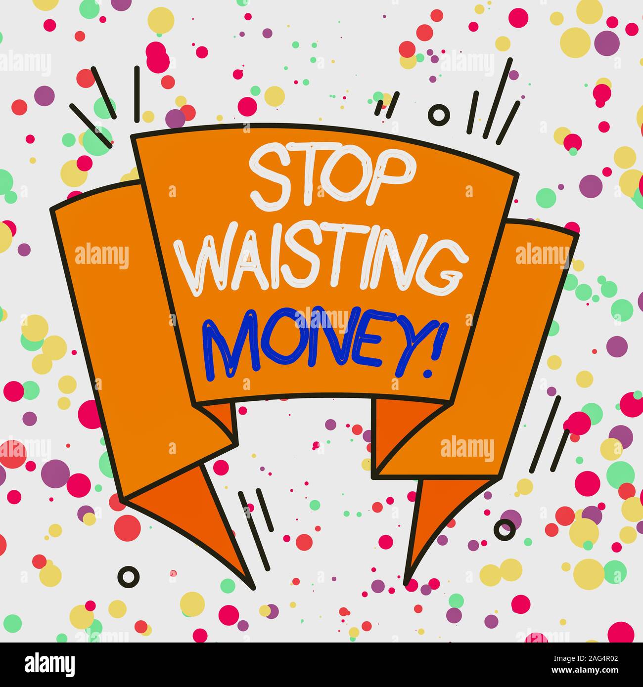 Text sign showing Stop Wasting Money. Business photo showcasing ...