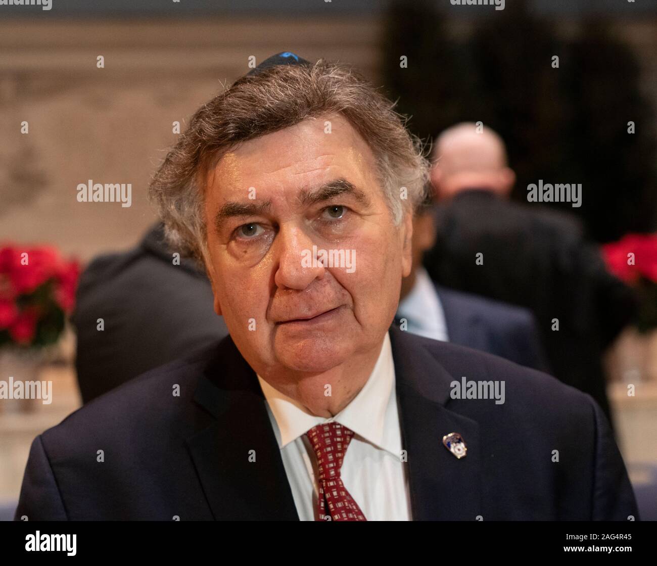 New York, NY - December 17, 2019: Rabbi Joseph Potasnik attends mayor ...