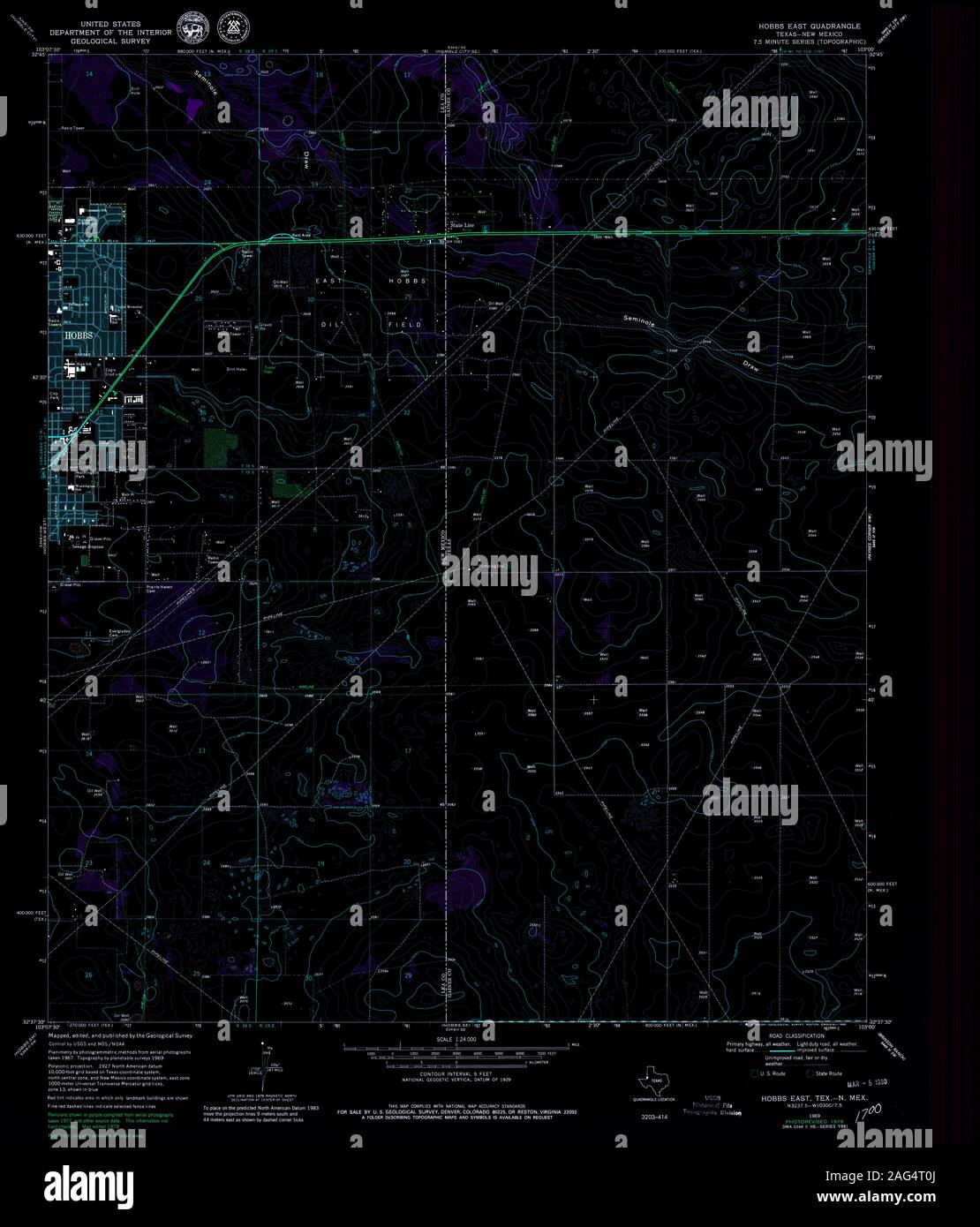 Map of hobbs new mexico hi-res stock photography and images - Alamy