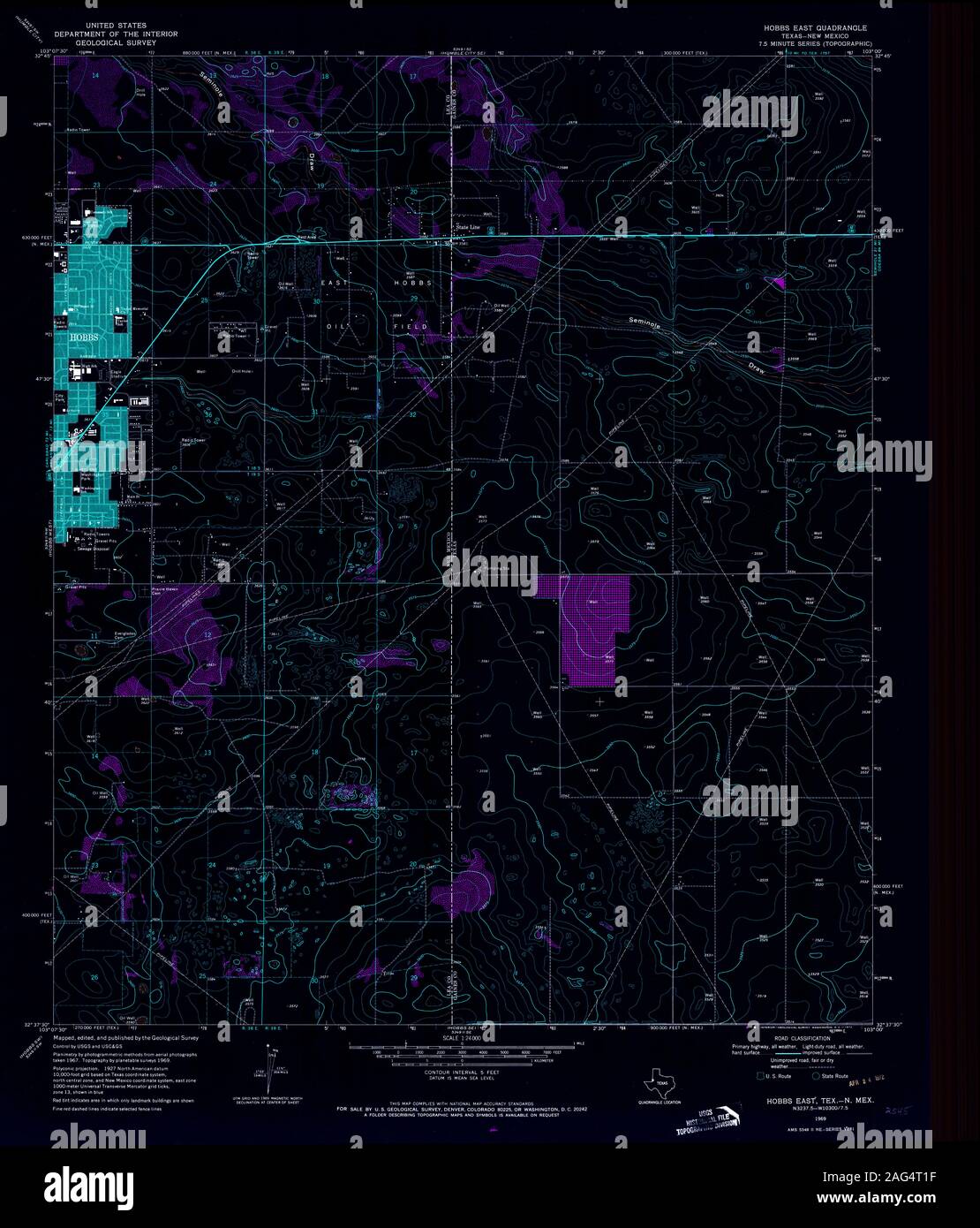 Map of hobbs new mexico hi-res stock photography and images - Alamy