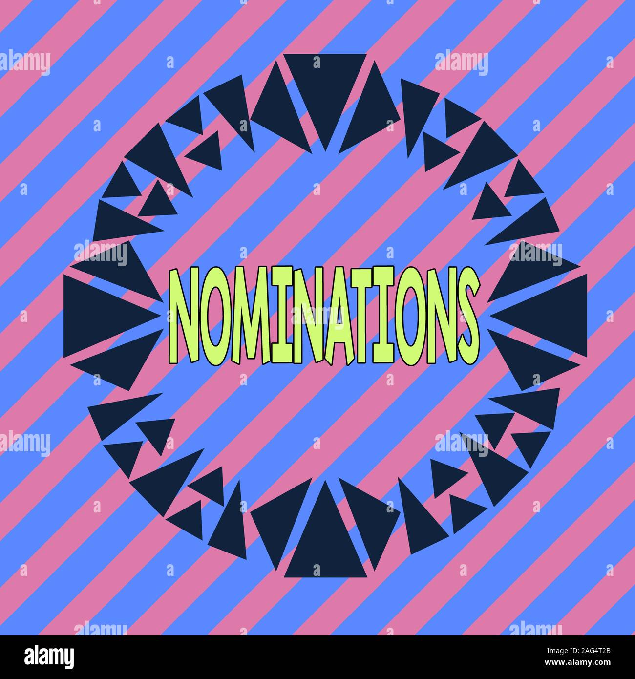 Handwriting text Nominations. Conceptual photo the act of officially ...