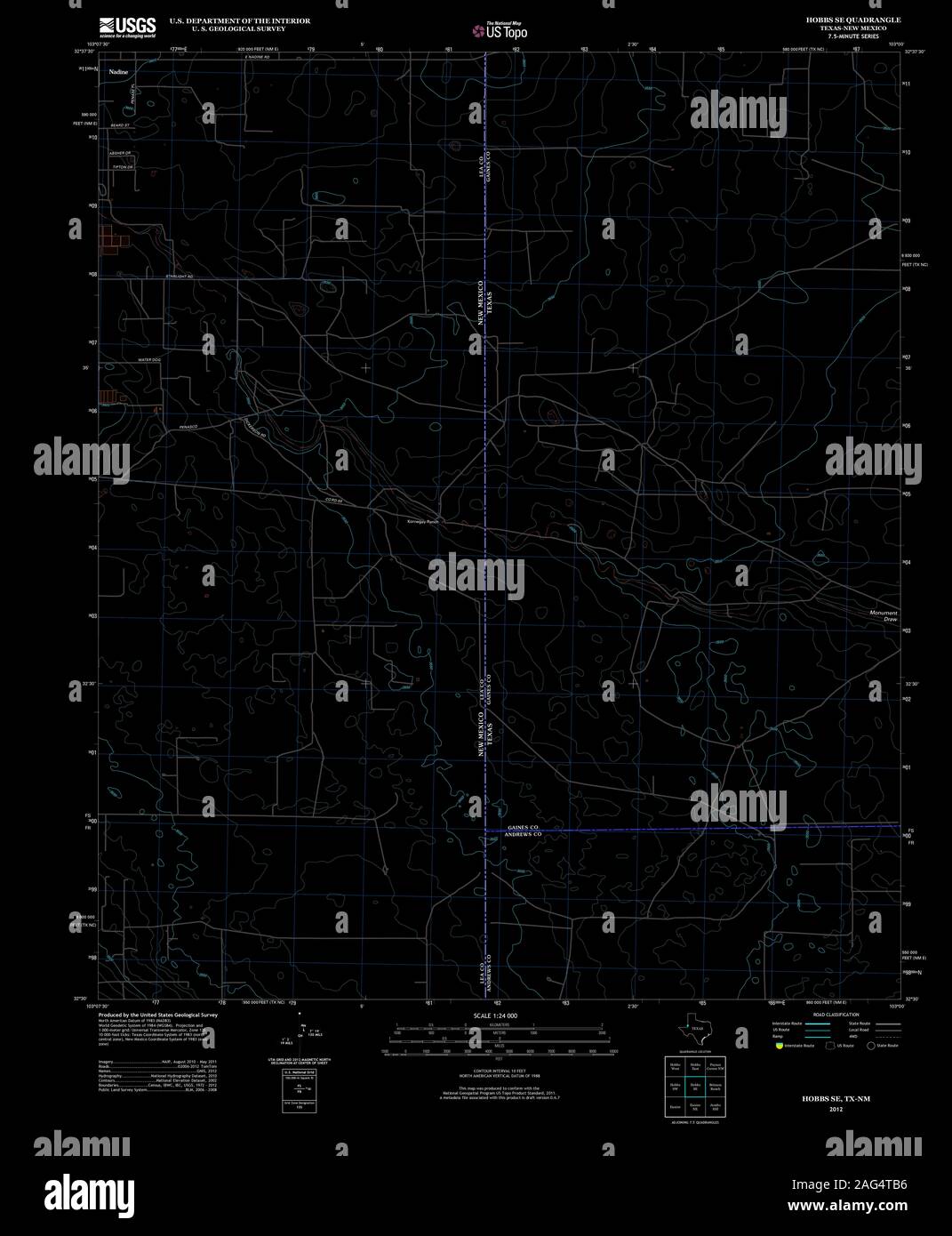 Map of hobbs new mexico hi-res stock photography and images - Alamy