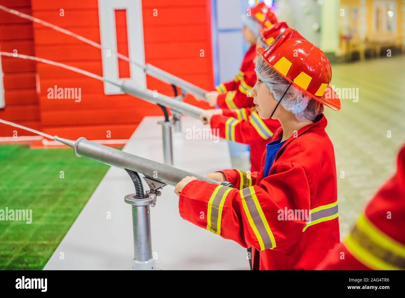 Boy playing fire truck hi-res stock photography and images - Alamy