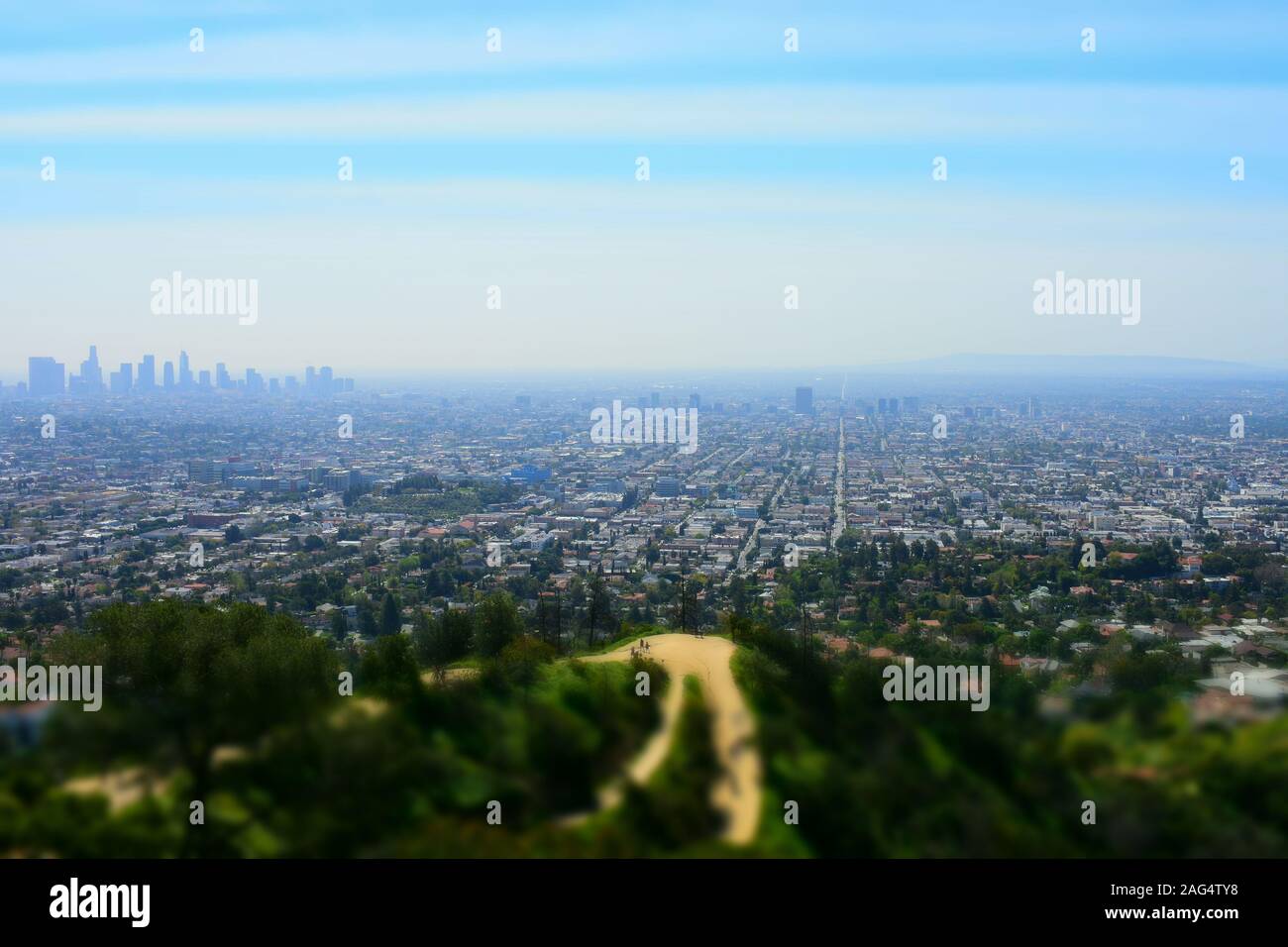 High angle shot of an urban view with high rise buildings surrounded by ...