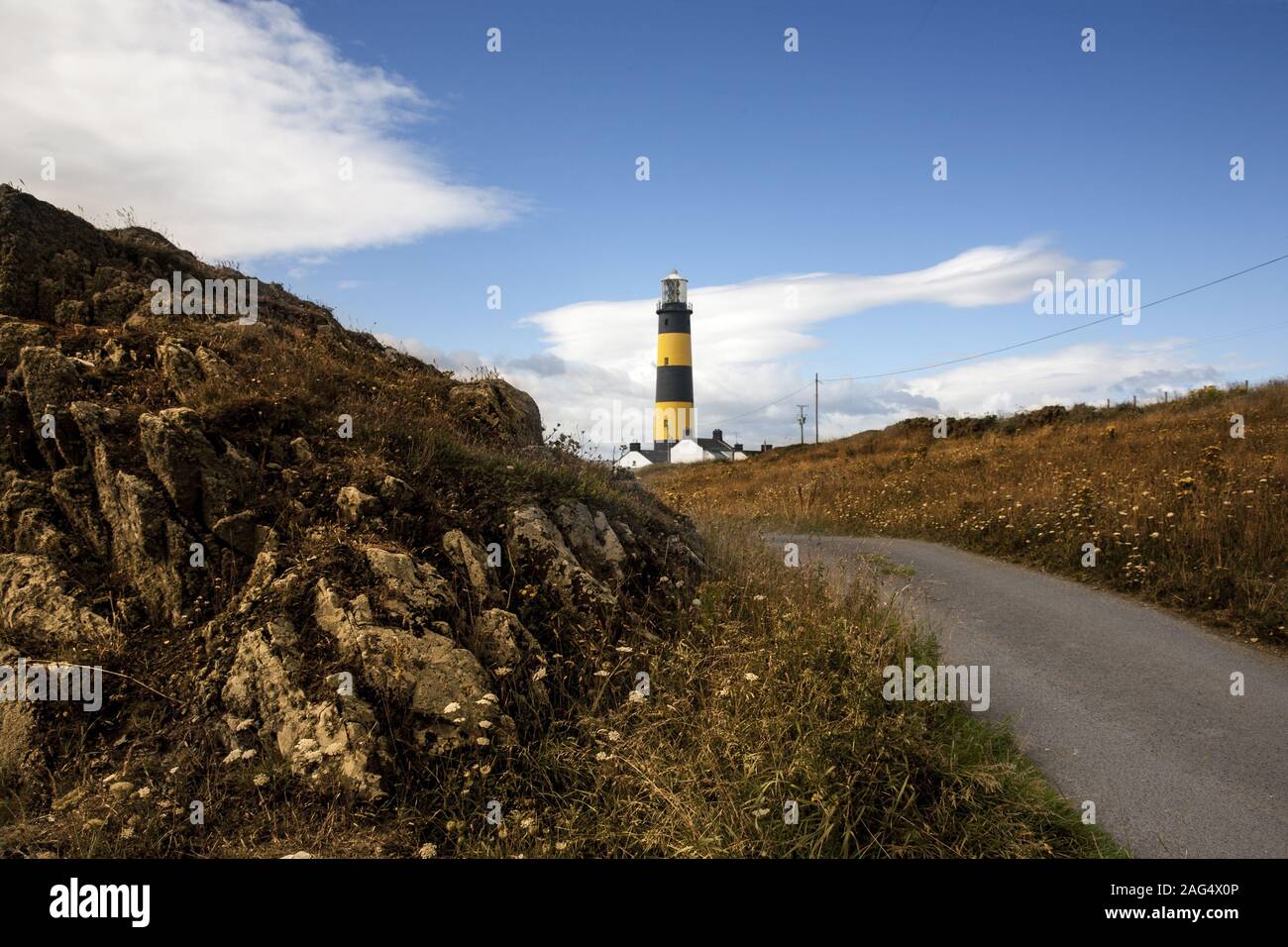 St John's Point lighthouse in Killough on Dundrum Bay in Northern ...