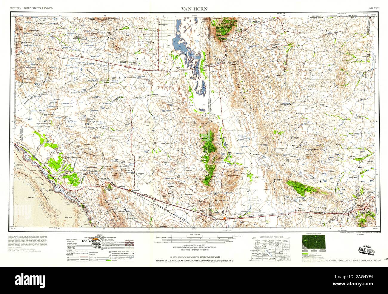 Map of van horn Cut Out Stock Images & Pictures - Alamy