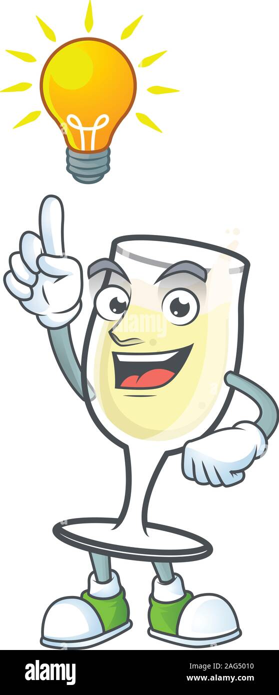 Have an idea cute gesture champagne glass on a cartoon style. Vector ...