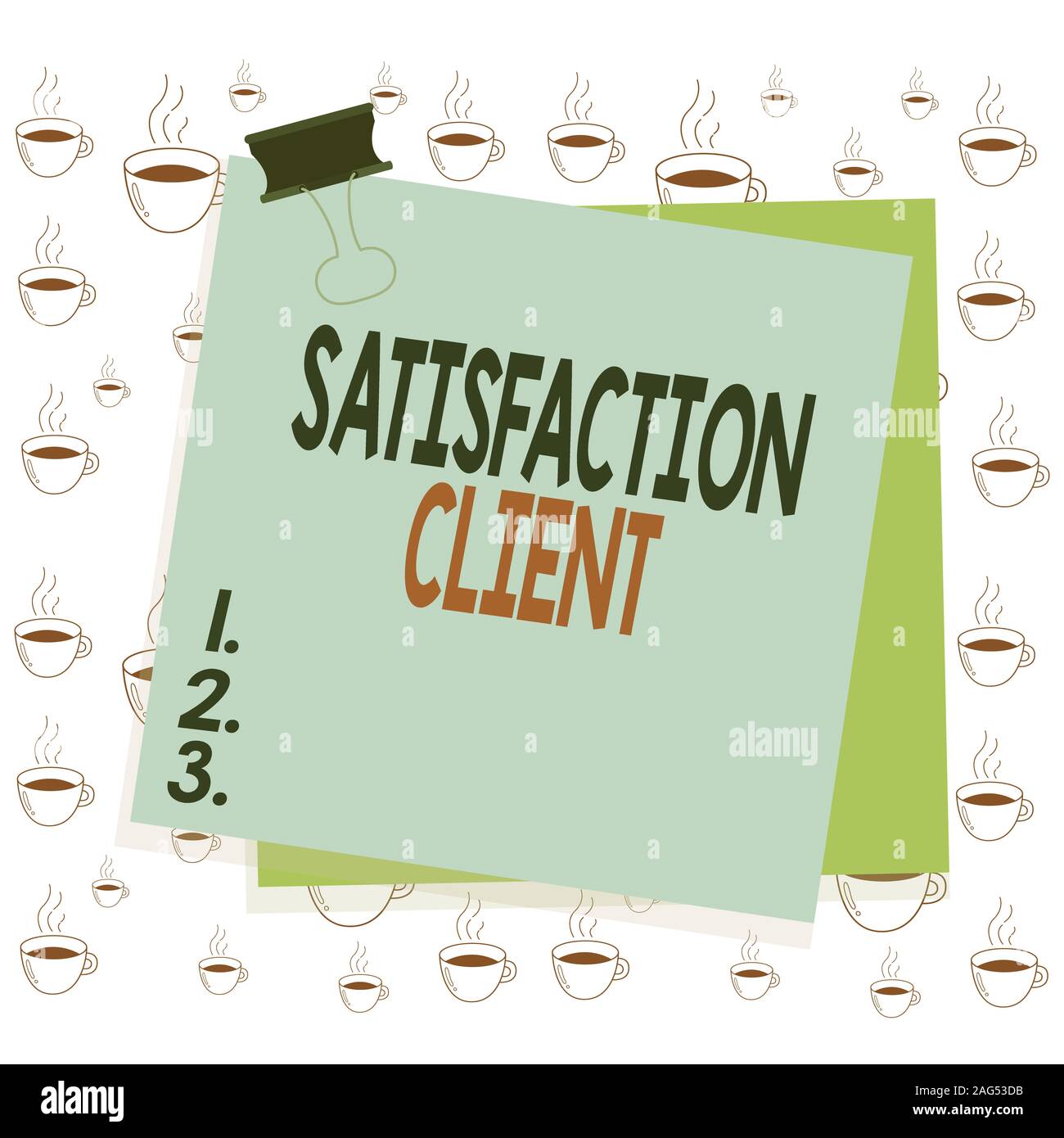 Writing note showing Satisfaction Client. Business concept for benefits ...