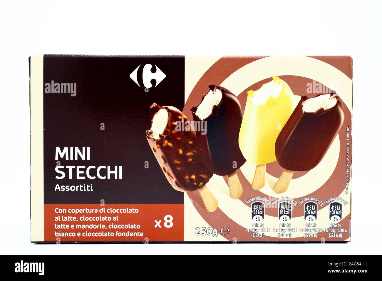 Carrefour Mini Ice Cream. Carrefour is a Supermarket chain Stock Photo ...