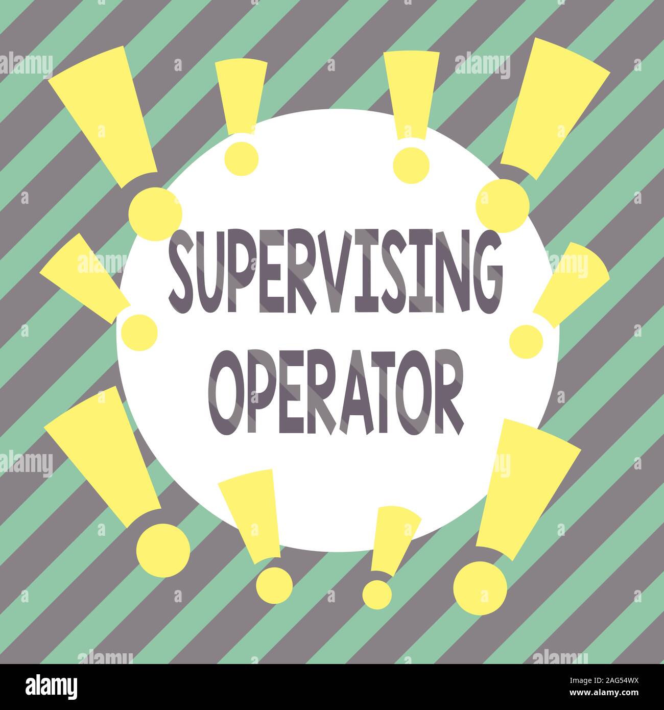 Handwriting text Supervising Operator. Conceptual photo monitoring and ...