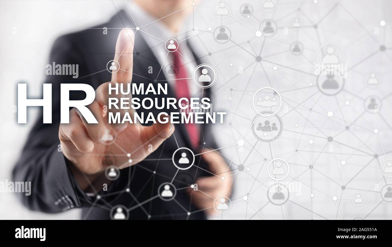 Human resource management, HR, Team Building and recruitment concept on ...