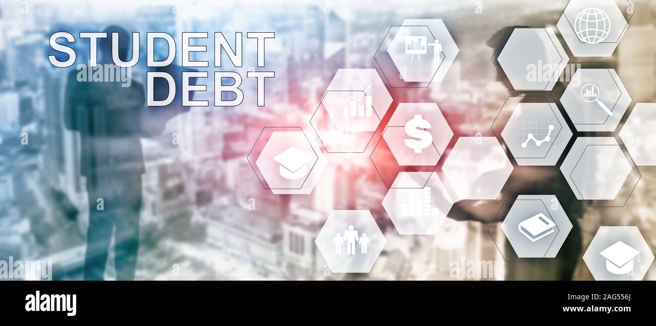 Student debt. Concept education and slavery. Bank Wallpaper Stock Photo ...