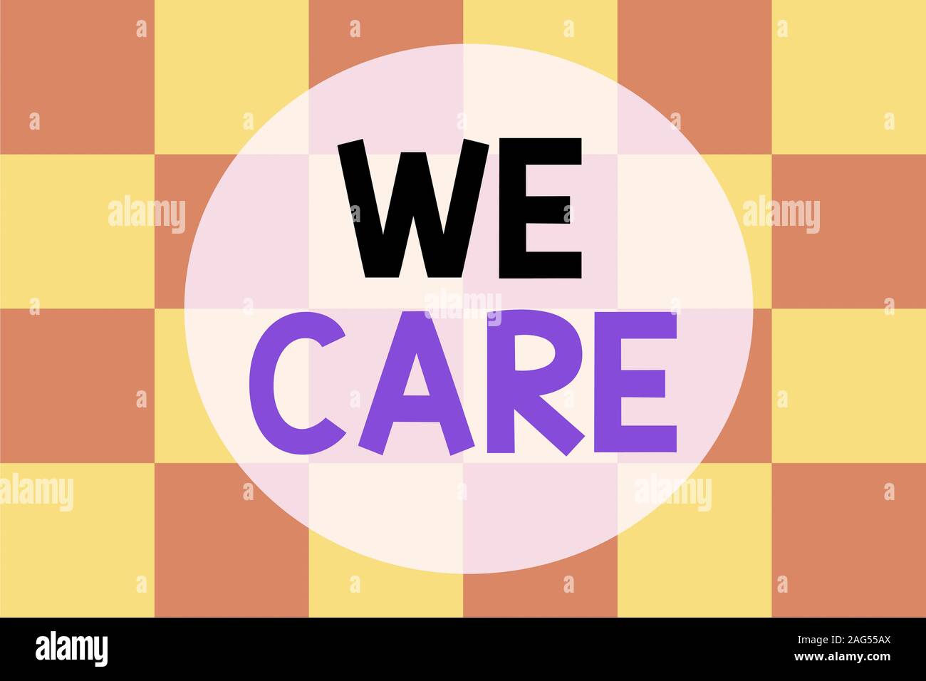 Writing note showing We Care. Business concept for Cherishing someones ...