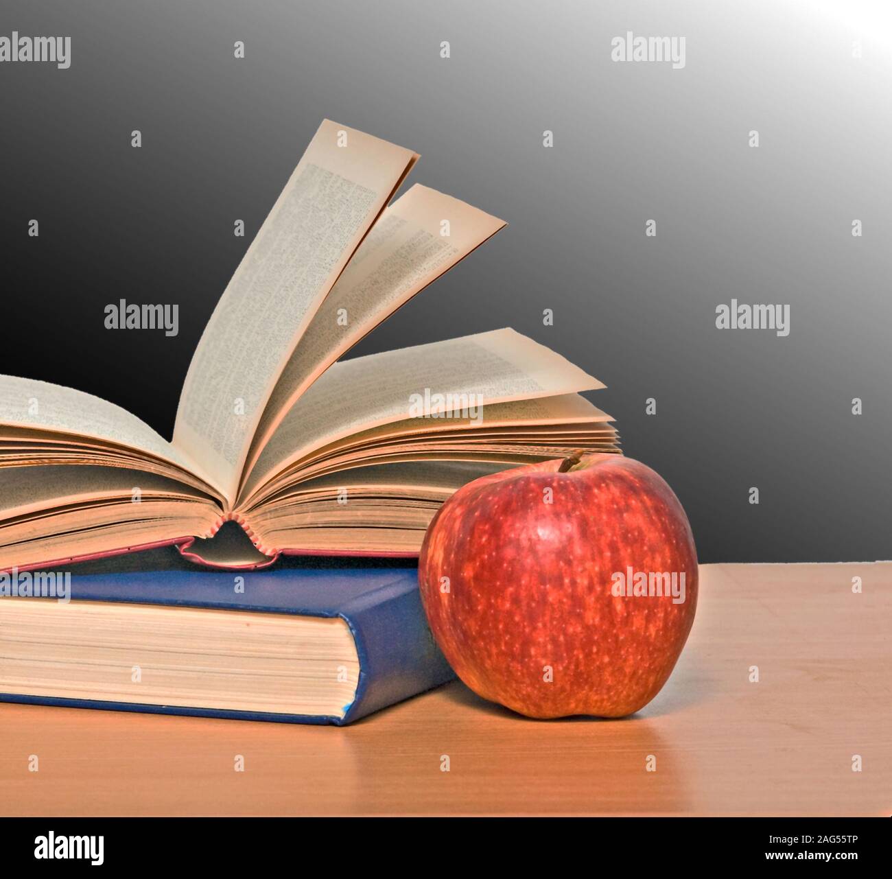 Red apple white paper writing hi-res stock photography and images - Alamy
