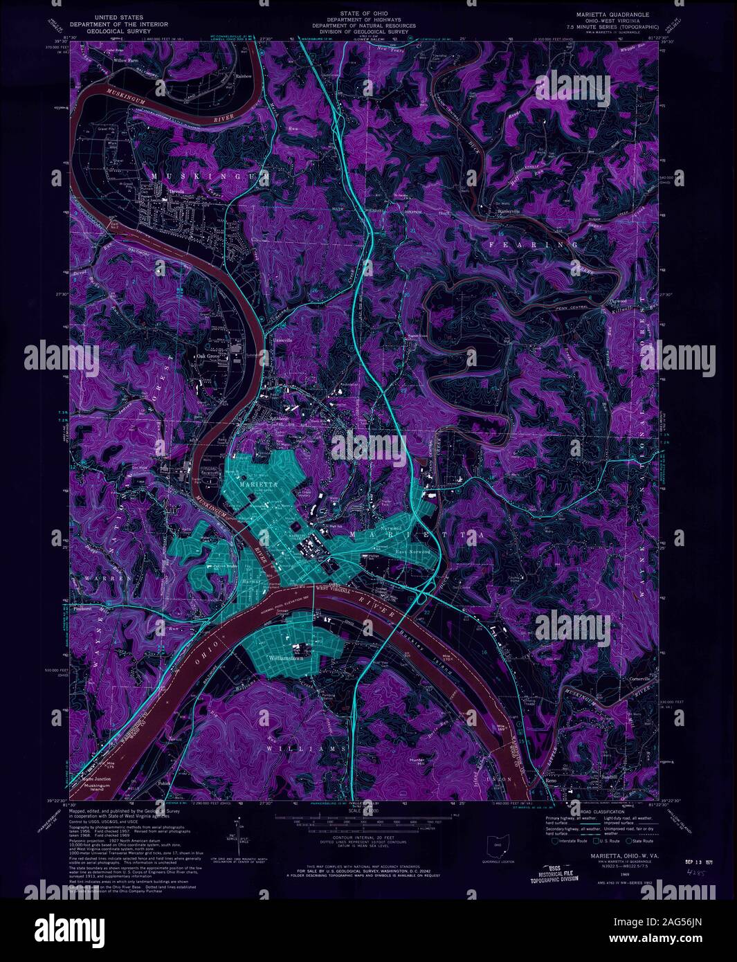 Map of marietta ohio hi-res stock photography and images - Alamy