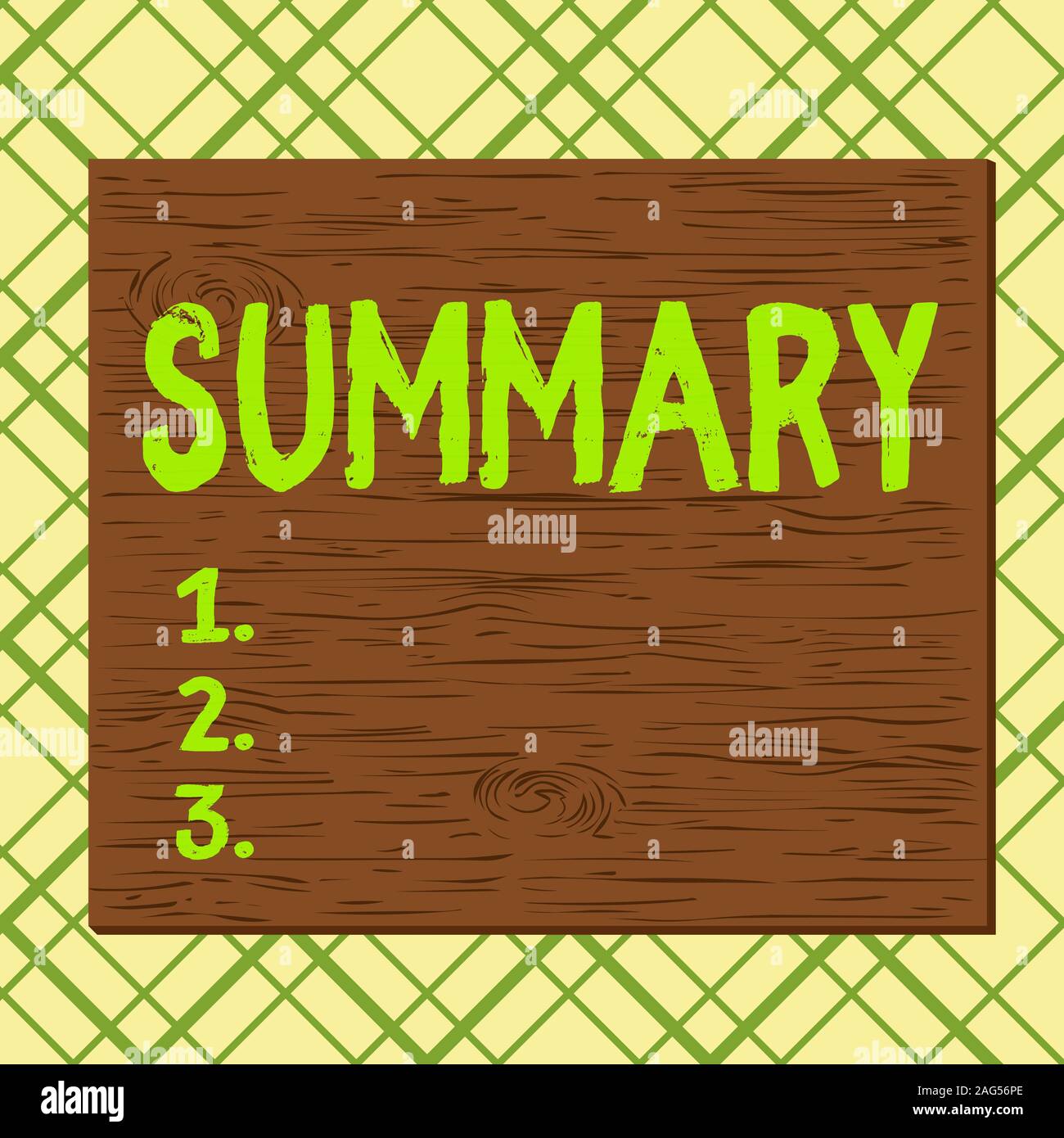 Handwriting text Summary. Conceptual photo a brief statement or account ...