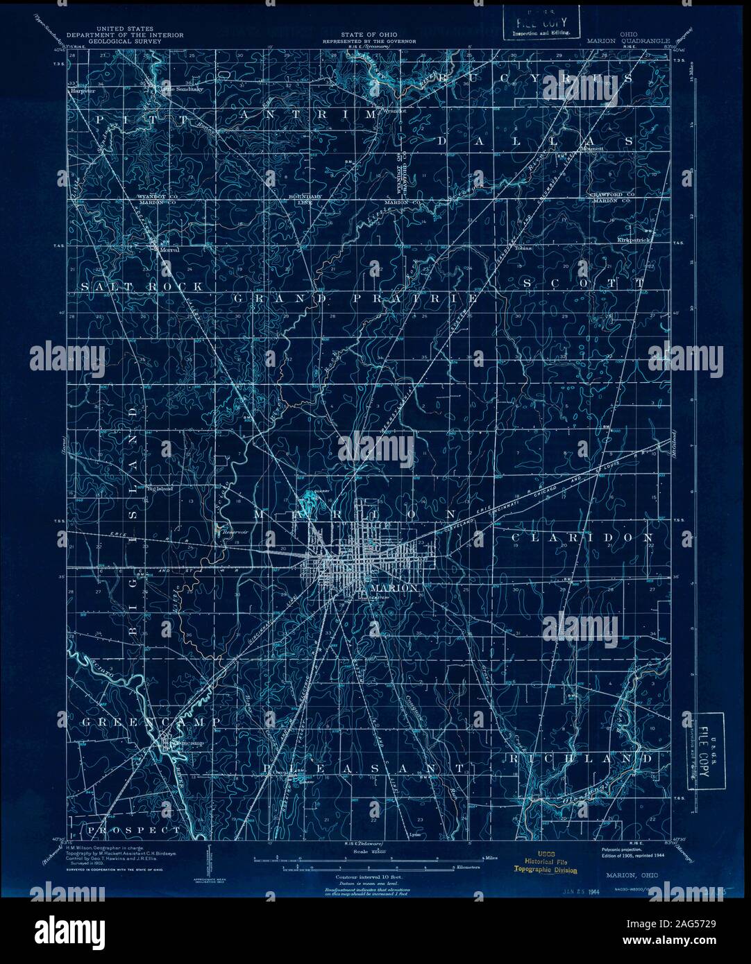 Marion ohio map hi-res stock photography and images - Alamy