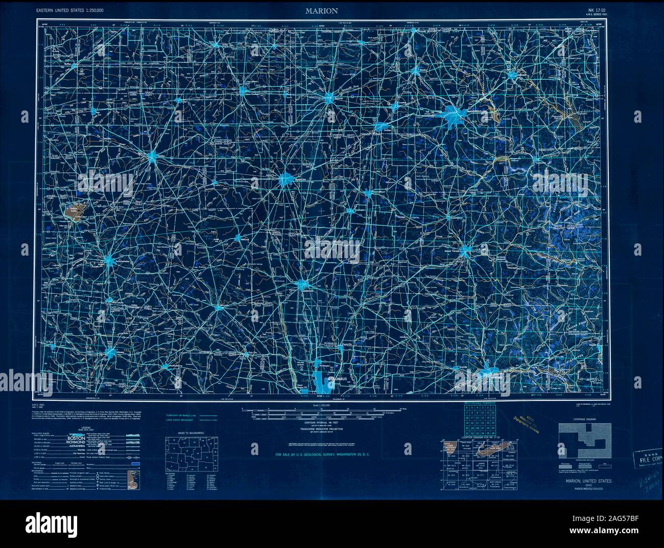 Marion ohio map hi-res stock photography and images - Alamy