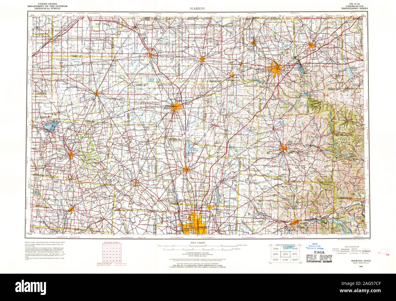 Map of marion ohio hi-res stock photography and images - Alamy
