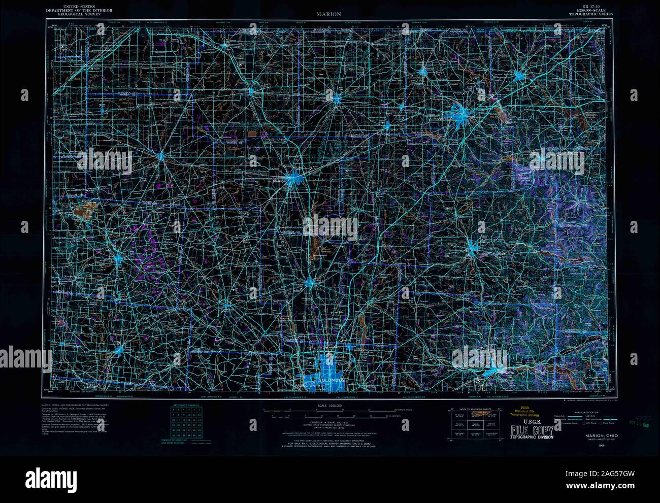Marion ohio map hi-res stock photography and images - Alamy