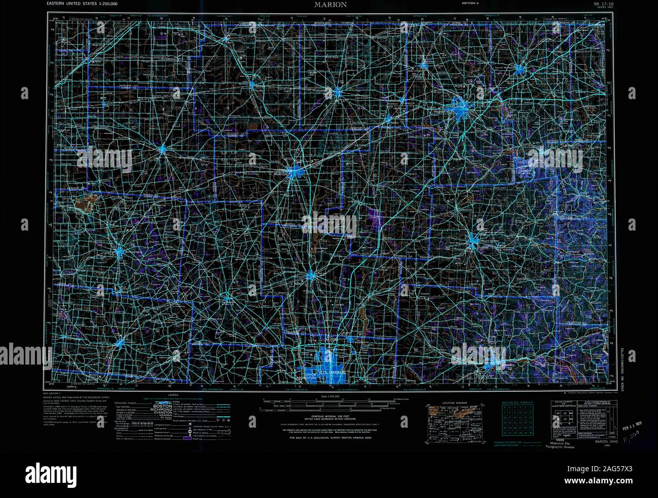 Marion ohio map hi-res stock photography and images - Alamy