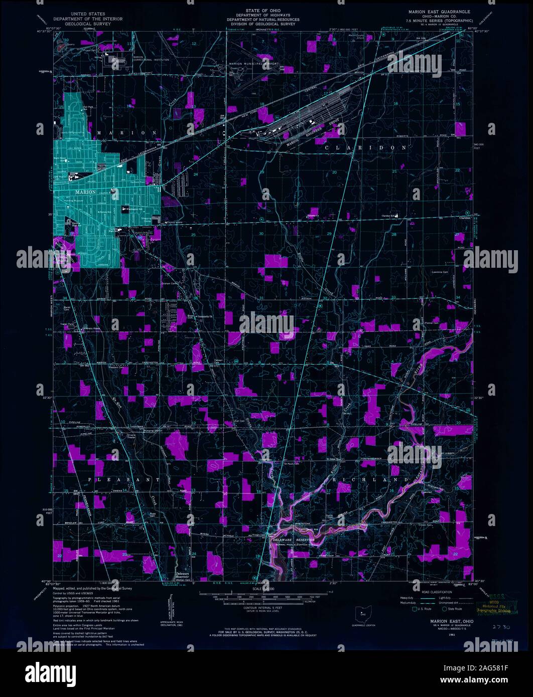 Marion ohio map hi-res stock photography and images - Alamy