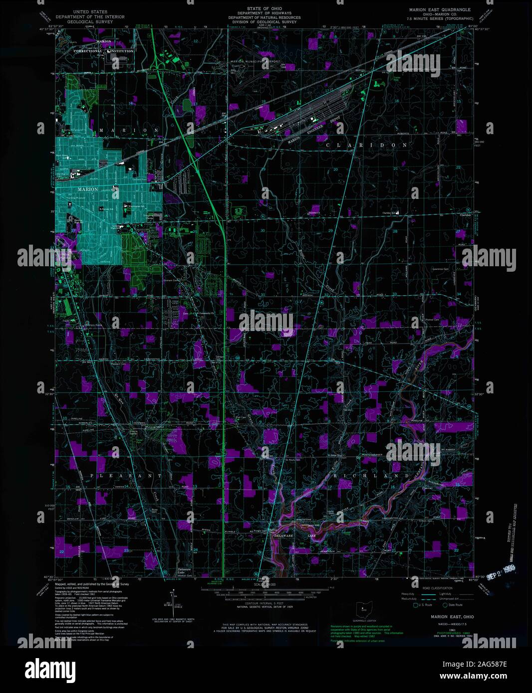 Marion ohio map hi-res stock photography and images - Alamy