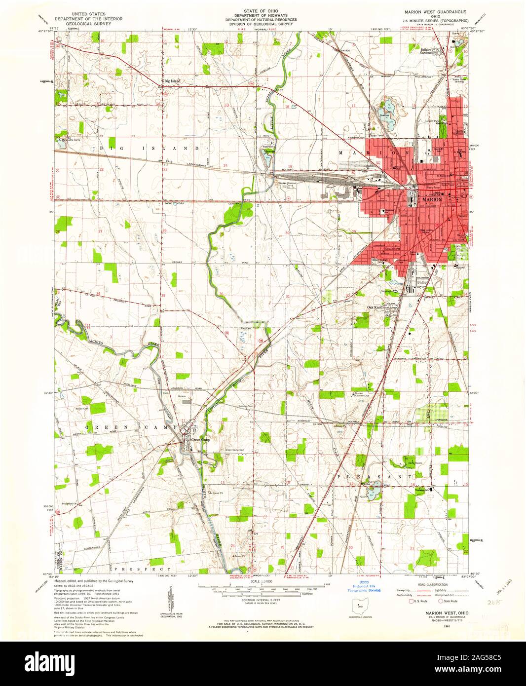 Marion ohio map hi-res stock photography and images - Alamy