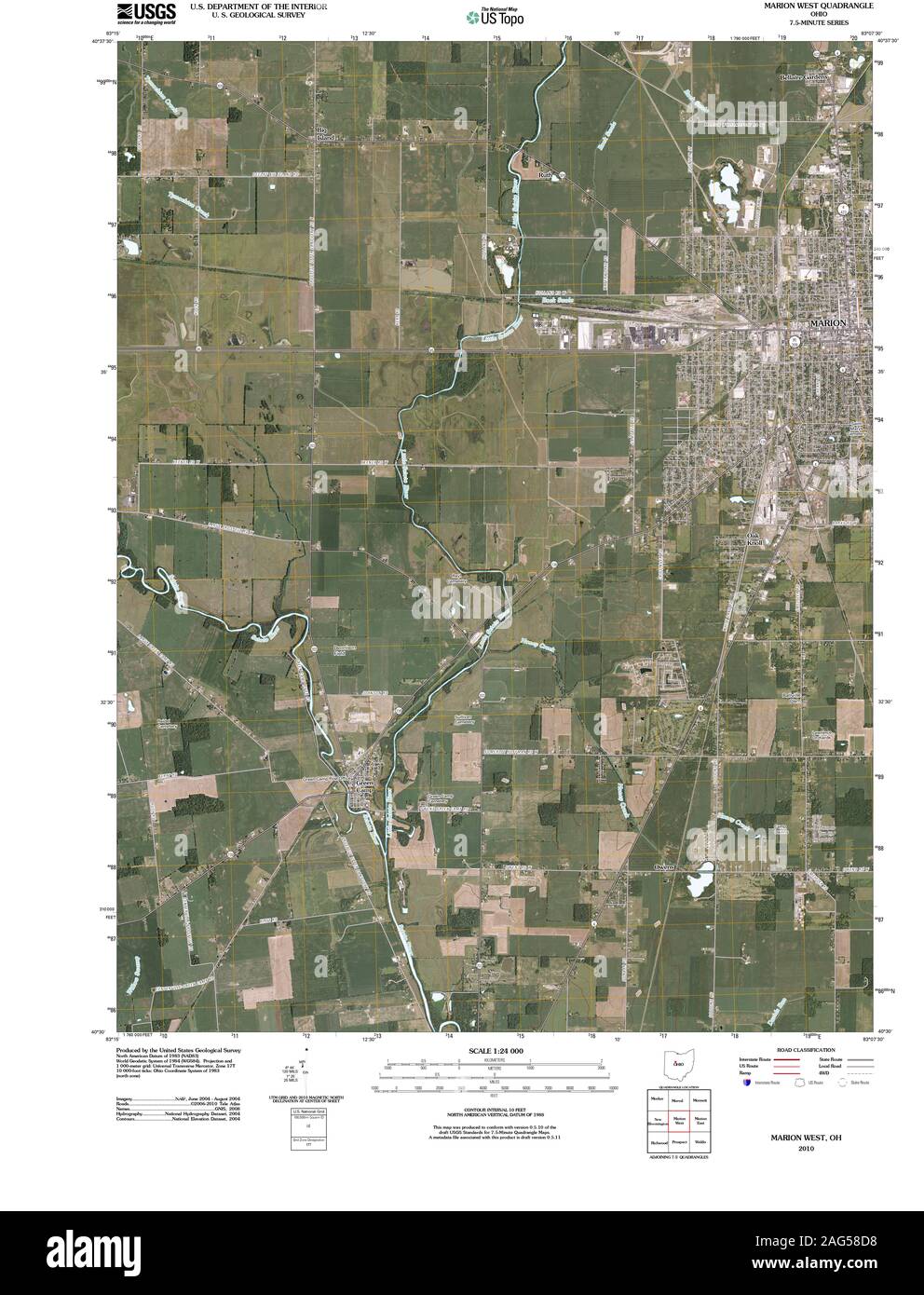 Map of marion ohio Cut Out Stock Images & Pictures - Alamy