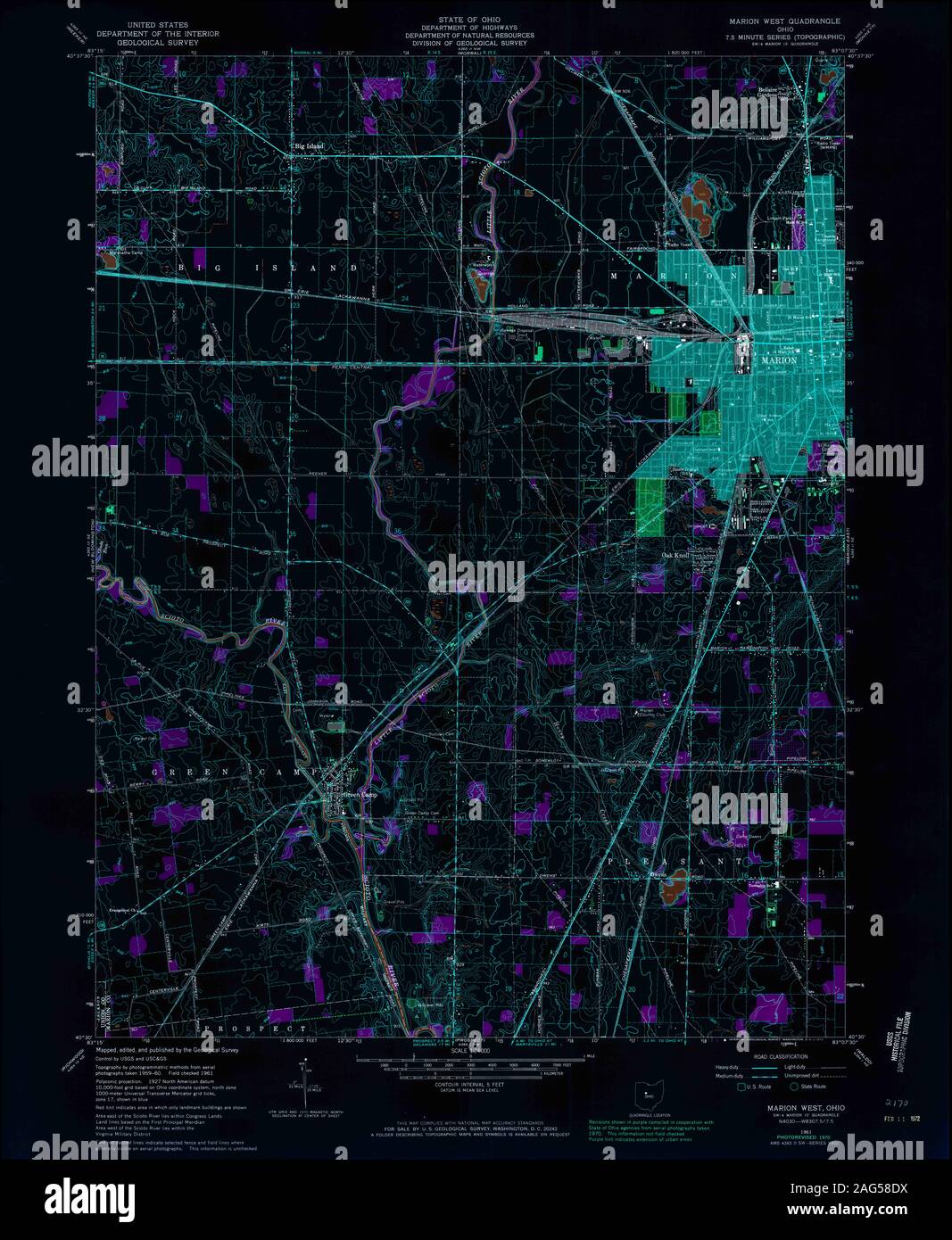 Marion ohio map hi-res stock photography and images - Alamy