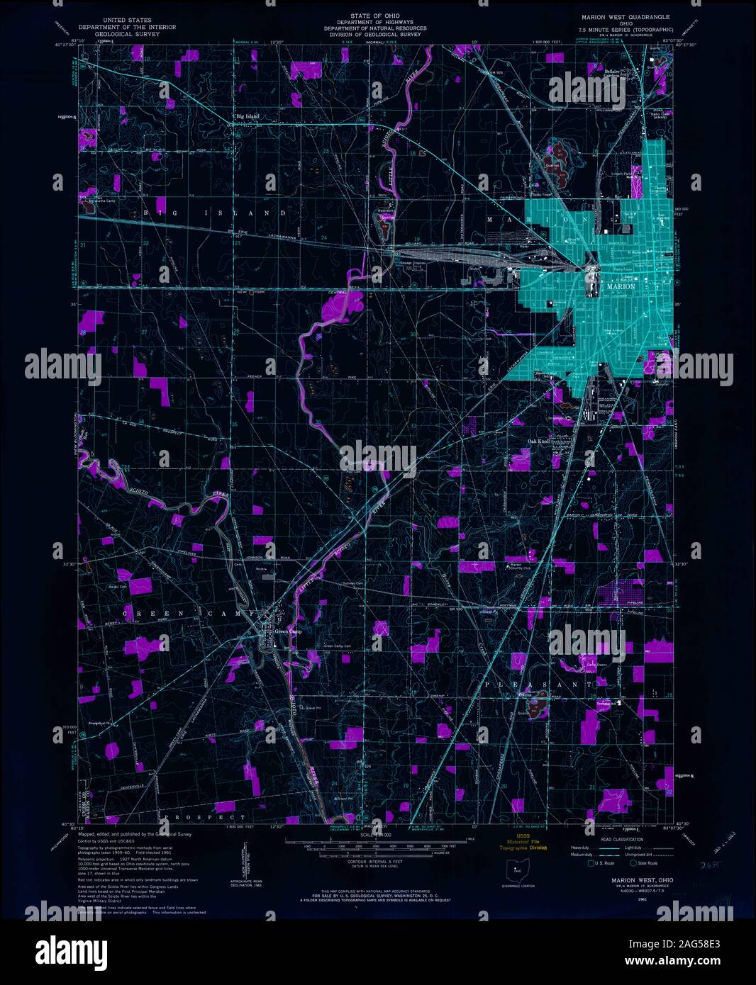 Marion ohio map hi-res stock photography and images - Alamy