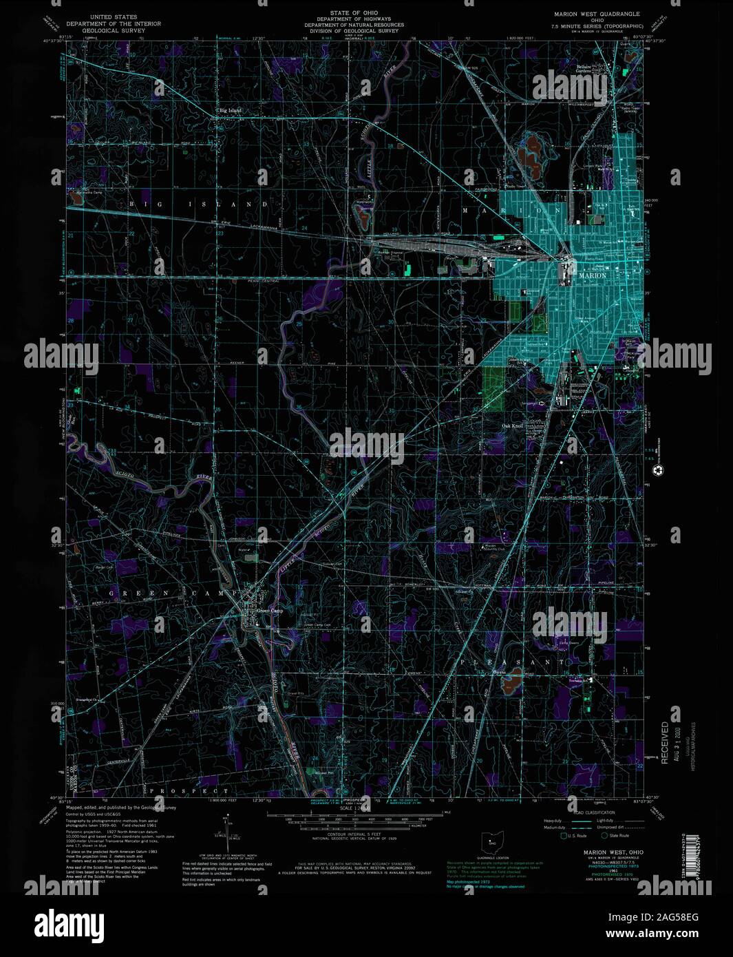 Marion ohio map hi-res stock photography and images - Alamy