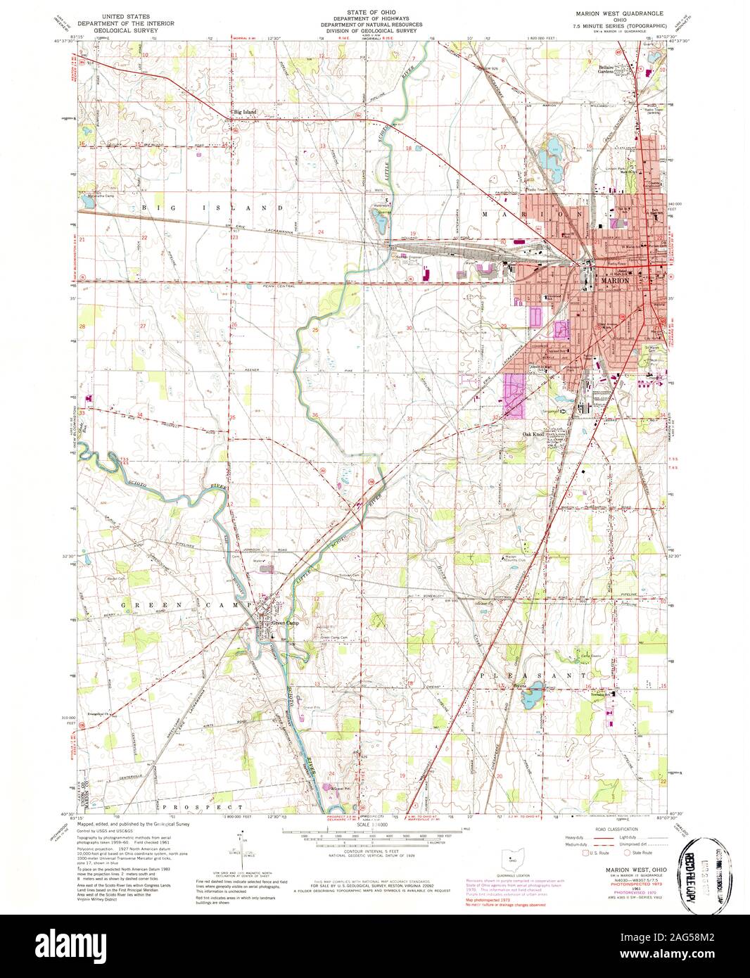 Map of marion ohio hi-res stock photography and images - Alamy