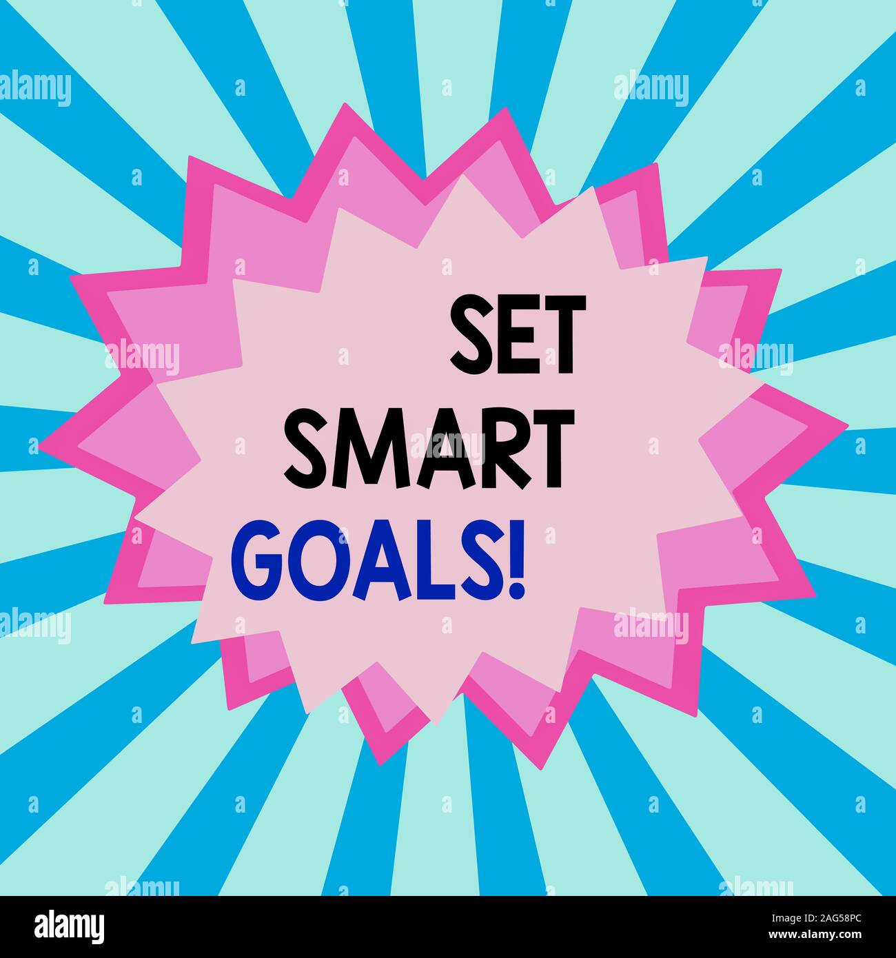 Writing note showing Set Smart Goals. Business concept for list to ...