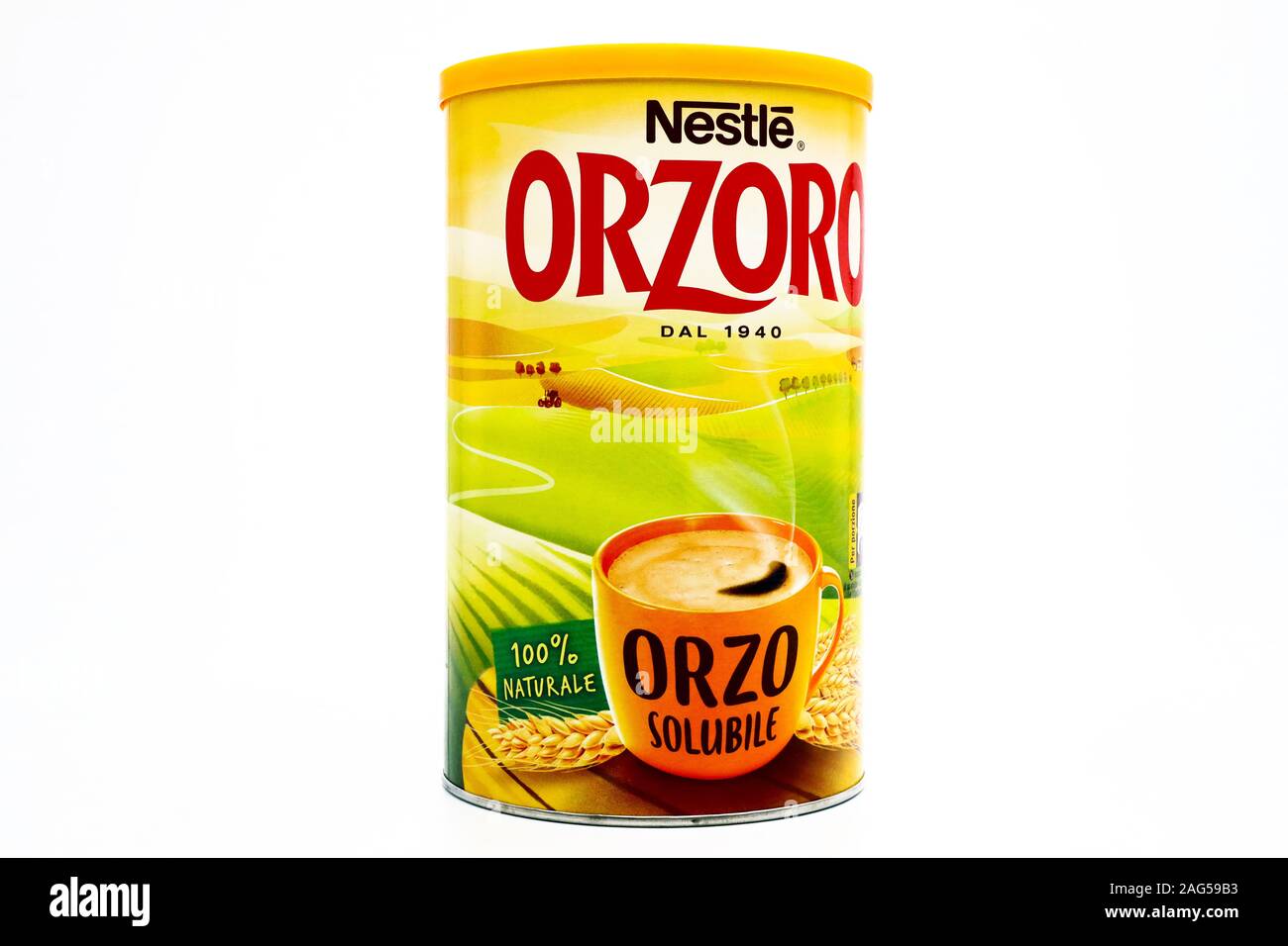 Orzoro Nestlé Instant Soluble Barley Stock Photo - Alamy