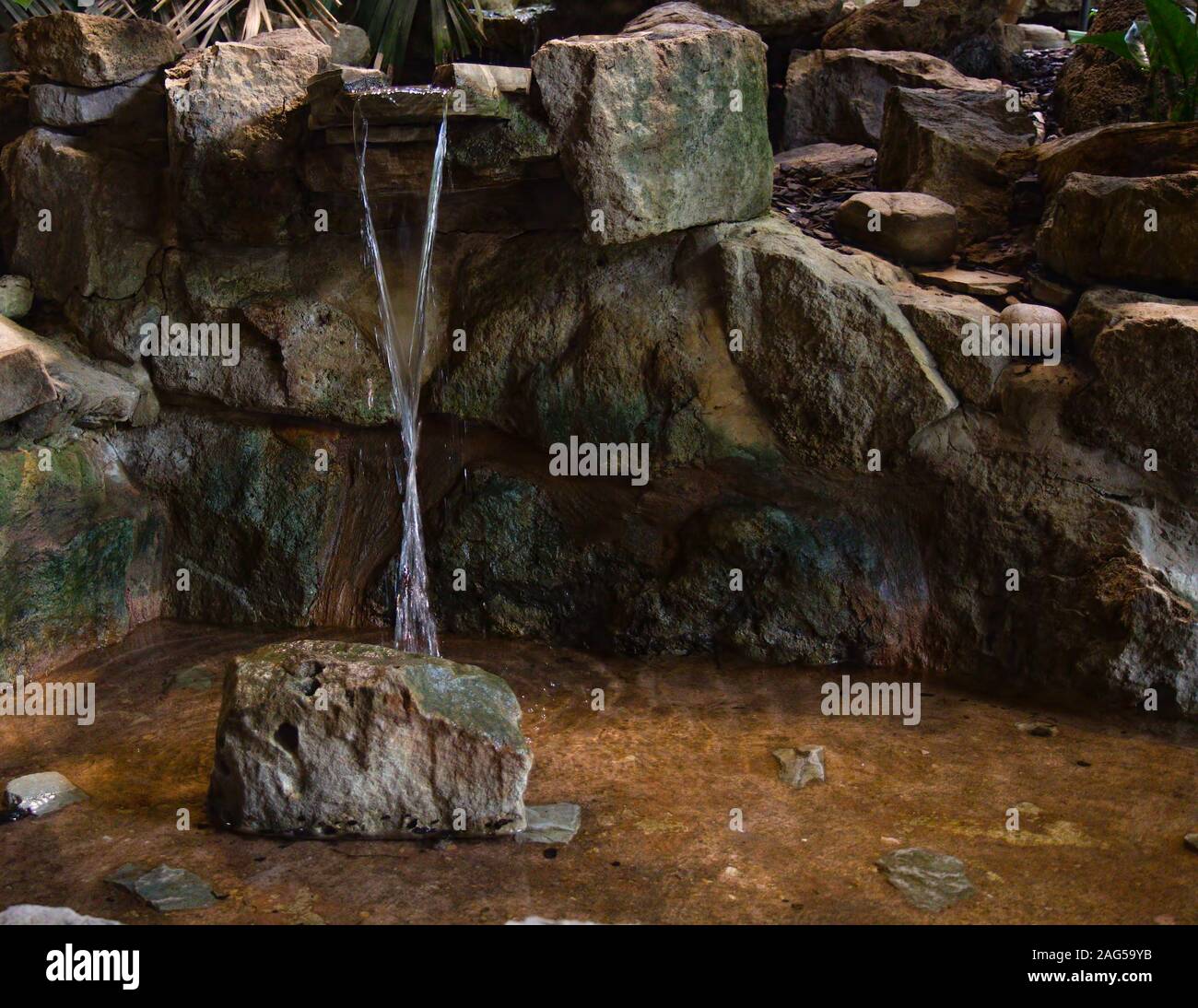 Small Waterfall With Rocks Water Stream Stock Photo - Alamy