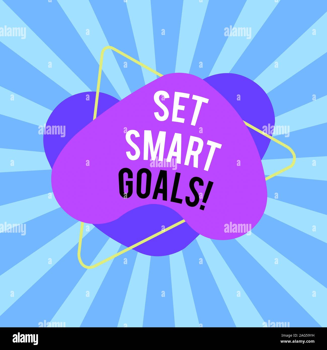 Text sign showing Set Smart Goals. Business photo text list to clarify ...