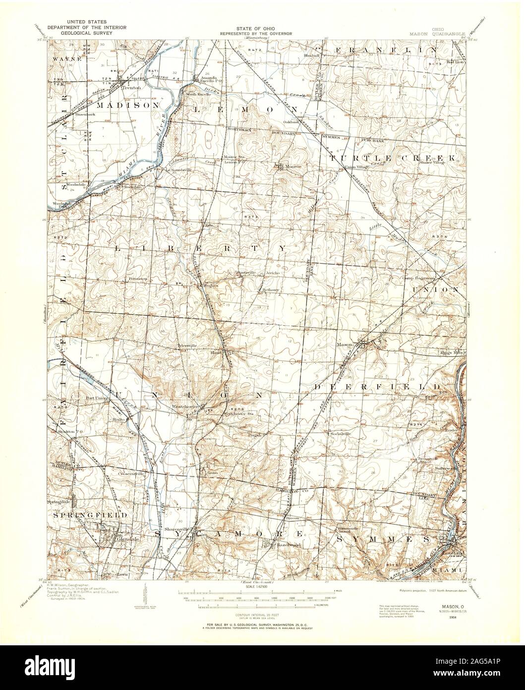 Mason ohio map hi-res stock photography and images - Alamy